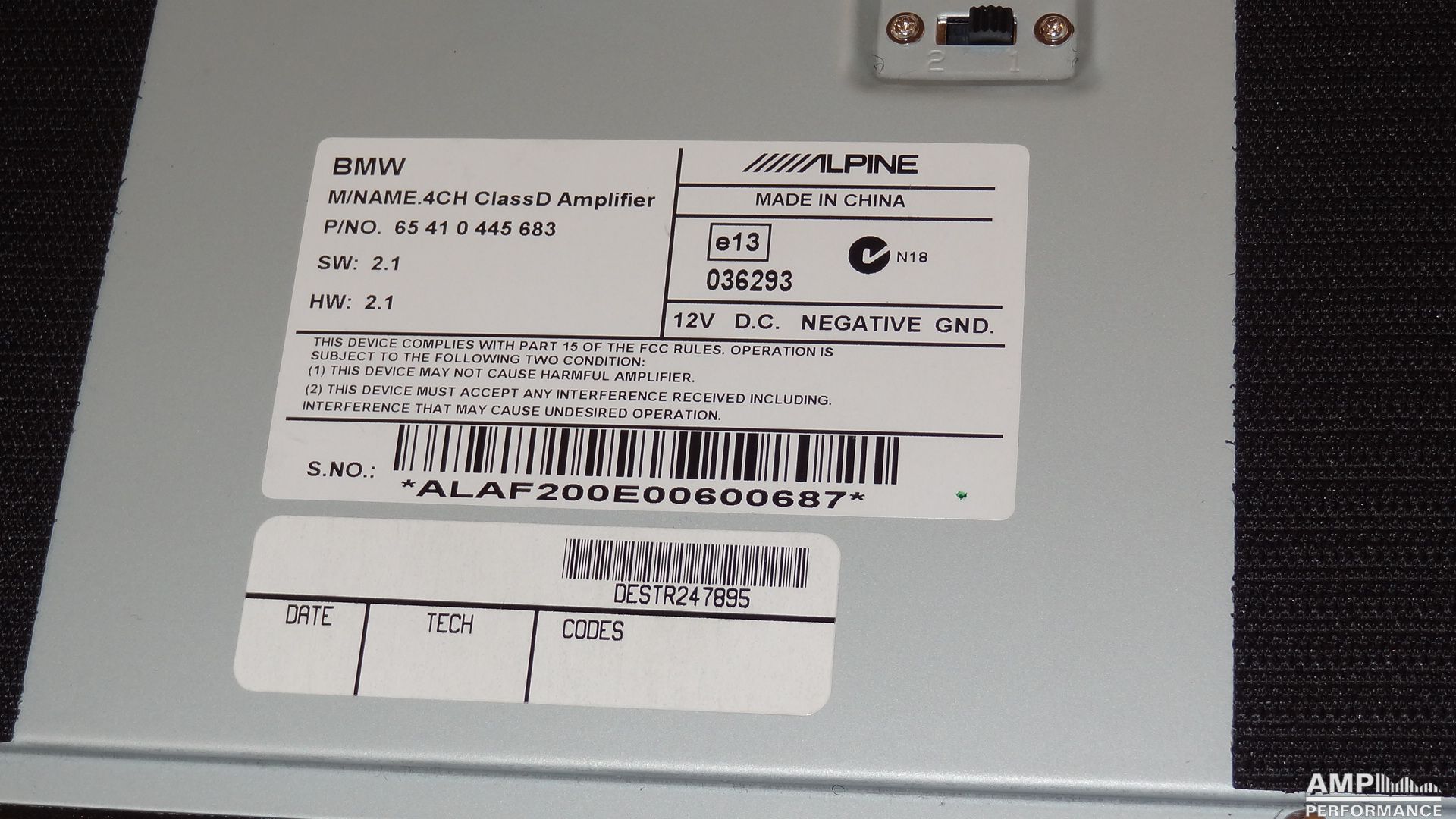 BMW Alpine PDA-F200 - AMP Performance